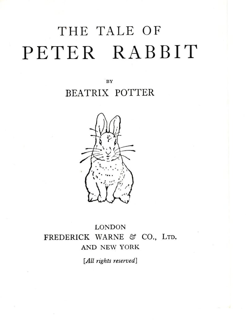 1902 Beatrix Potter the Tale of Peter Rabbit Original 2-sided | Etsy