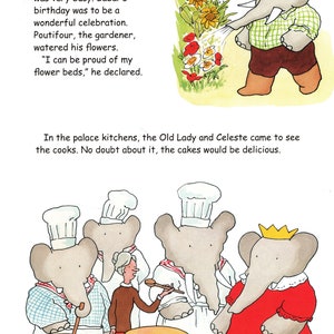 Babar the Elephant's Birthday Surprise Original Large 2-sided Vintage ...