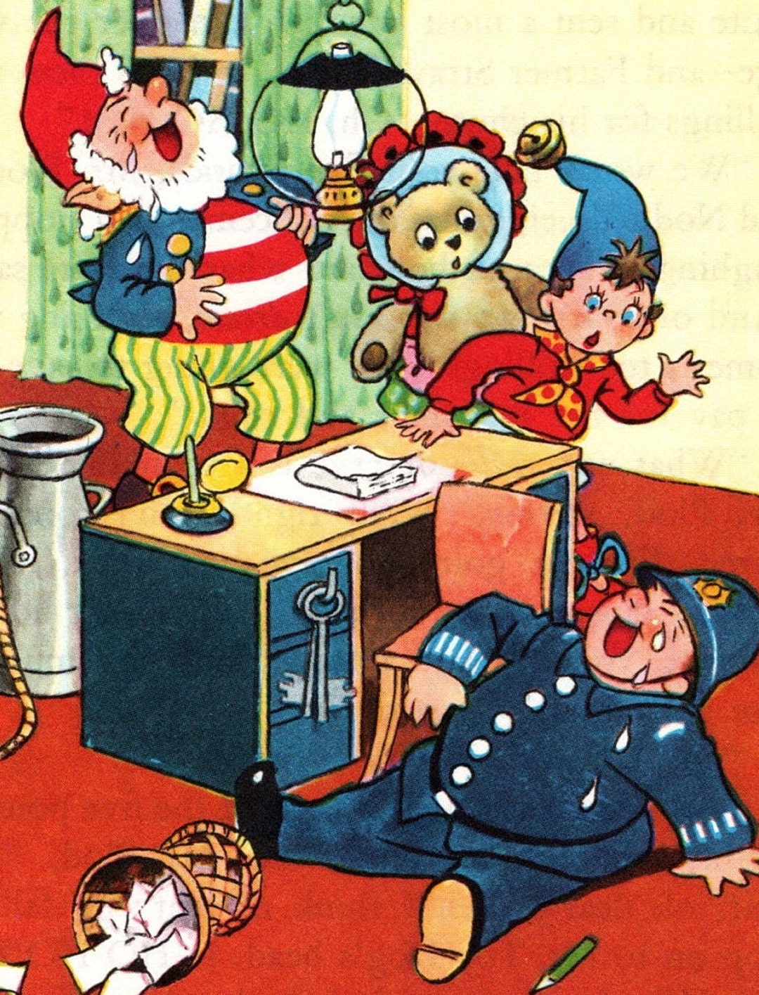 1961 noddy and Tessie Bear Enid Blyton Original Vintage Print Baby ...
