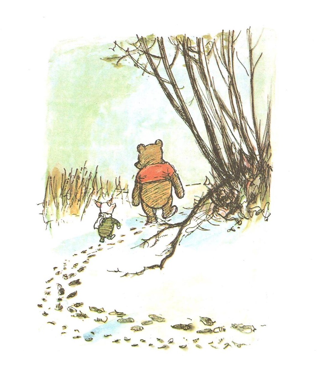 Vintage Winnie the Pooh Print: Piglet - Shepard Illustration, Nursery ...