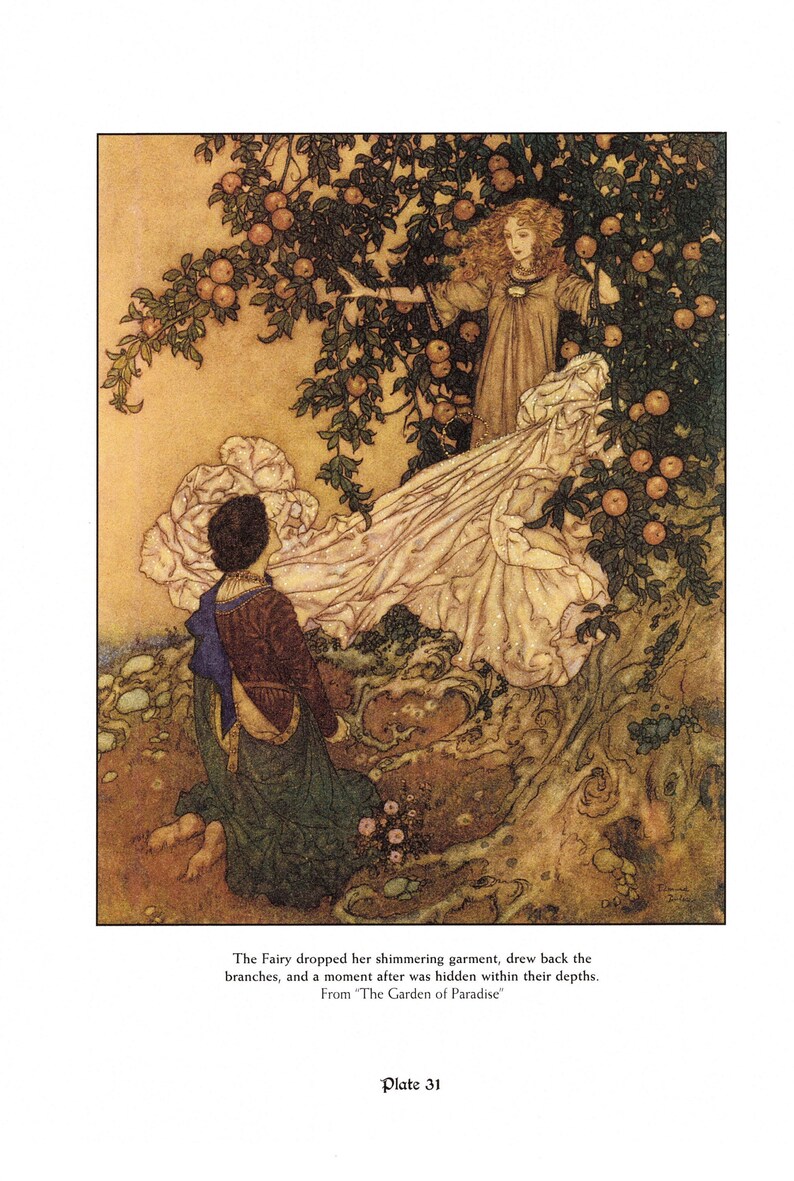 Dulac's Fairy Tales Vintage Print: Garden of Paradise & the Mermaid - Etsy