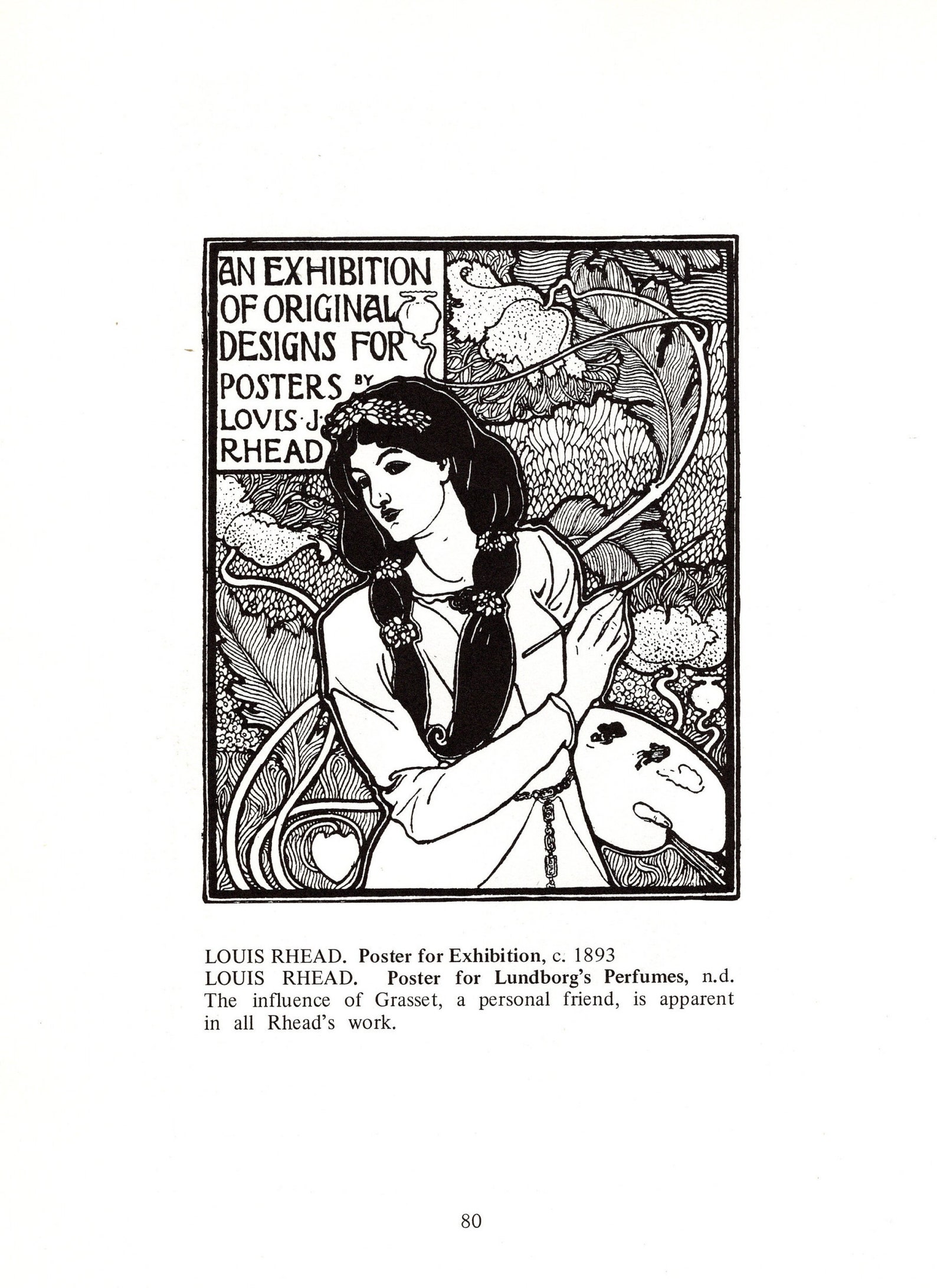 1906 Art Nouveau Louis Rhead Original Vintage 2-sided Print | Etsy