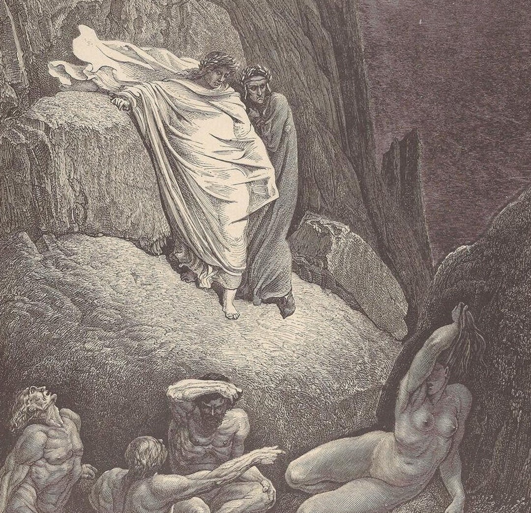 1887 Rare GUSTAVE DORÉ dantes Inferno Original Engraving Antique Print ...