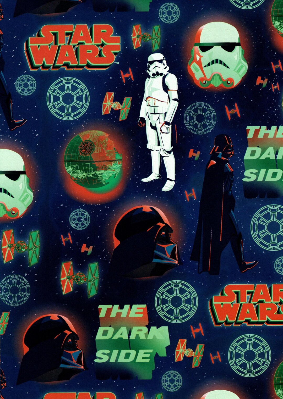 STAR WARS the Dark Side Wrapping Paper X5 Movie Theme Gift Wrap ...