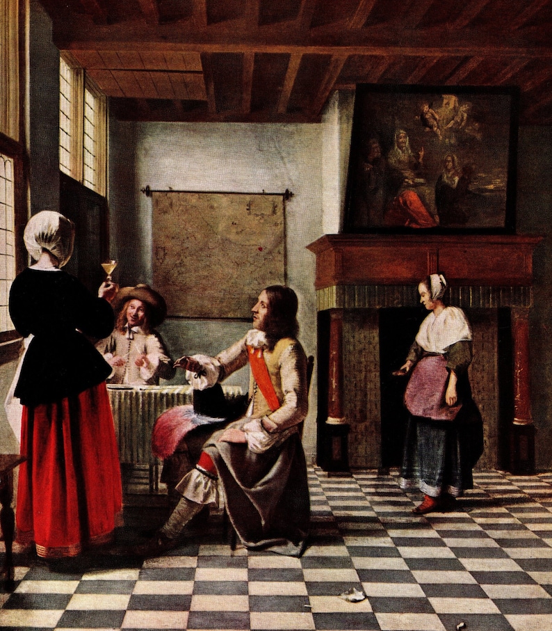 Pieter De Hooch interior of a Dutch House Rare - Etsy