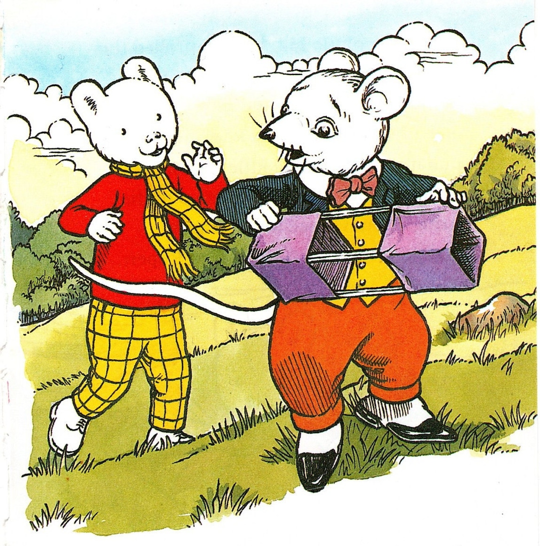 Rupert Bear Print Original Vintage Rupert and the Dizzy Donkey ...