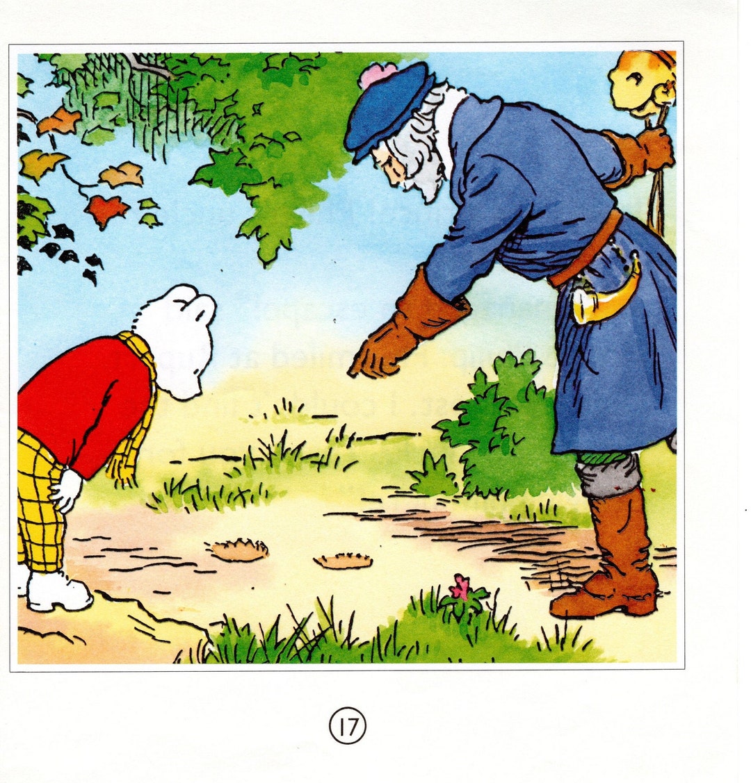 Rupert Bear Original Vintage Print – Nursery Art - Baby Shower ...