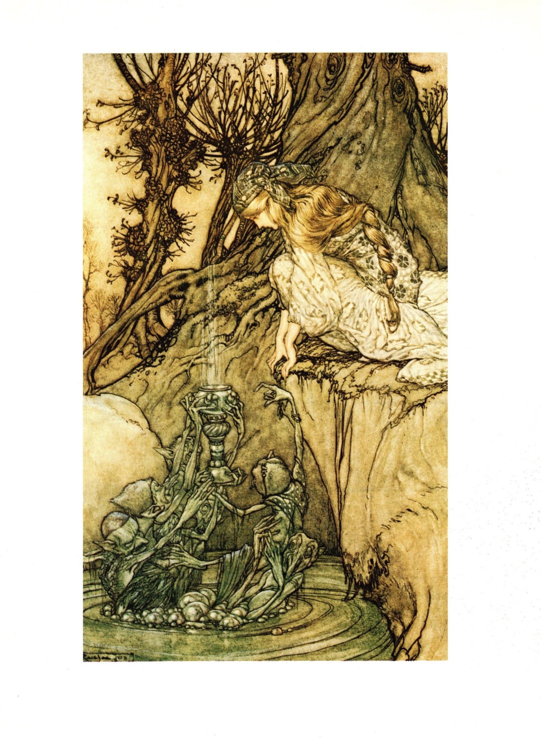 Arthur Rackham 'the Magic Cup' Vintage Print - Classic Storybook Art - Etsy