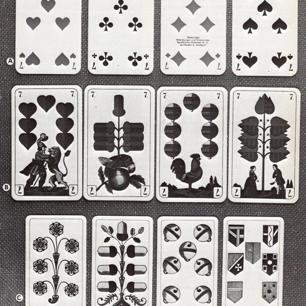 German Playing Cards - Etsy