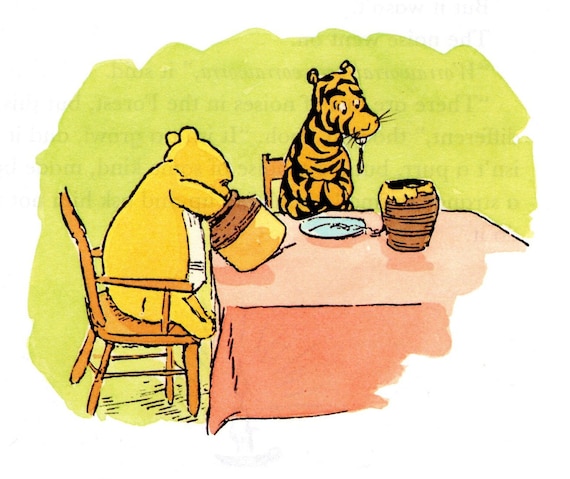 Winnie the Pooh & Tigger Poster Original Vintage 1993 Baby | Etsy