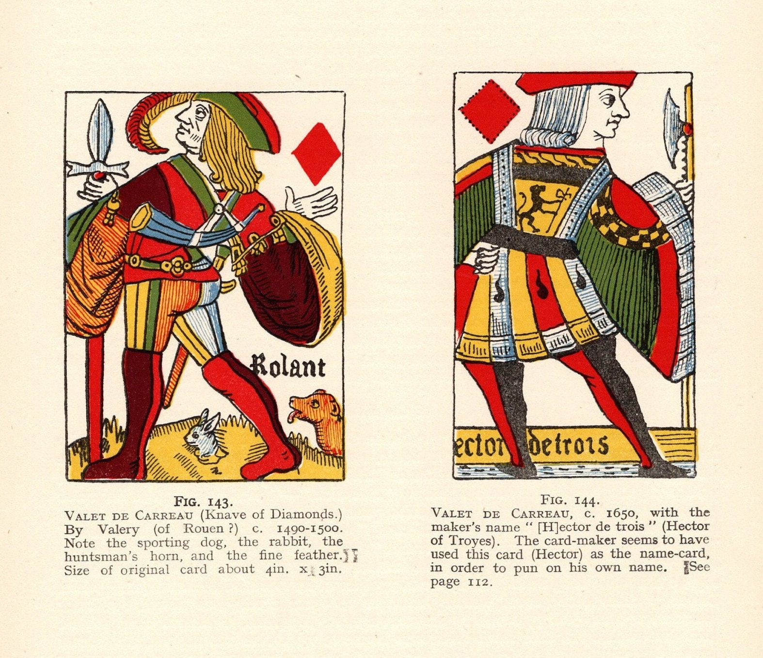 PRINT ONLY 1930 Antique Playing Cards Knave of Diamonds - Etsy