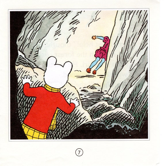 Rupert Bear Original Vintage Print Nursery Art Baby Shower - Etsy