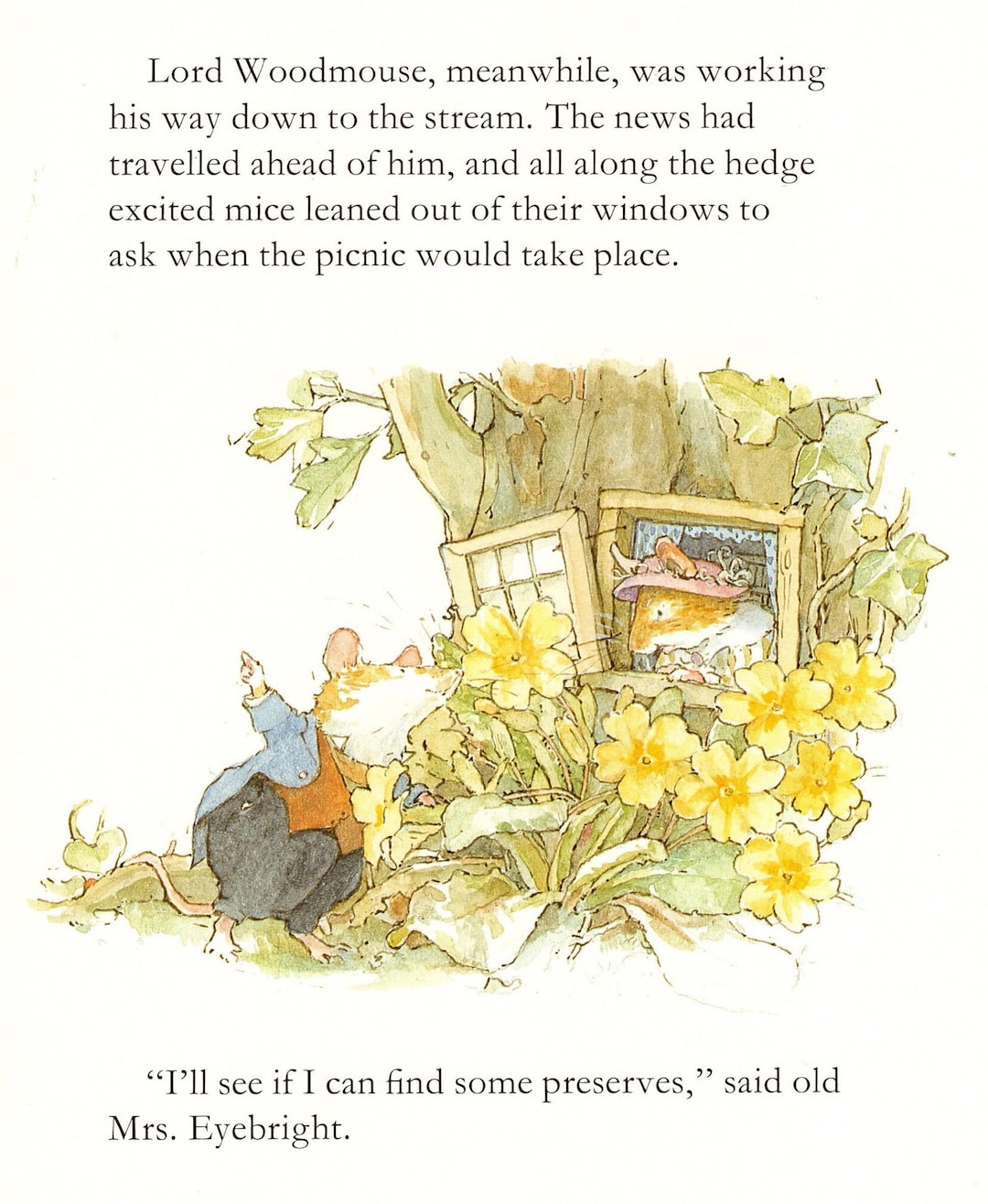 Brambly Hedge "spring Story" Vintage Mice Print - Jill Barklem Art - Etsy