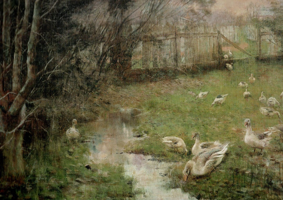 Frederick Mccubbin Large Original Vintage Print – “A Winter Evening ...