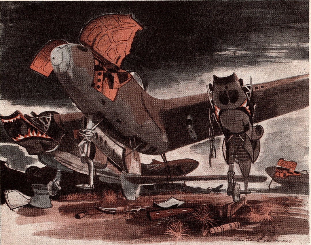 1945 Original WWII RAAF at War Original 2-sided Print Moresby Totem ...