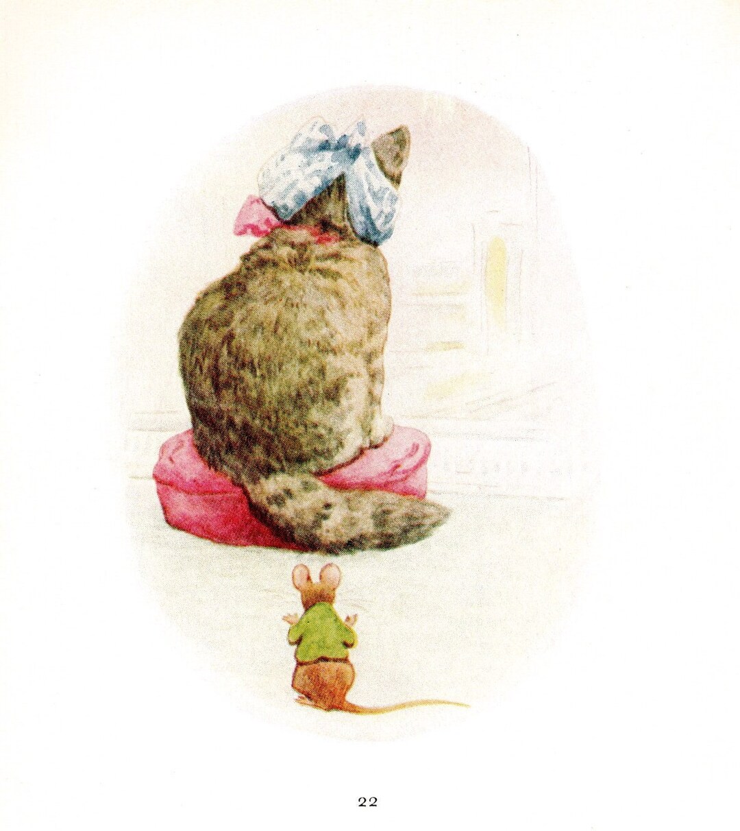 Beatrix Potter the Story of Miss Moppet 1970s Original Vintage 2-sided ...