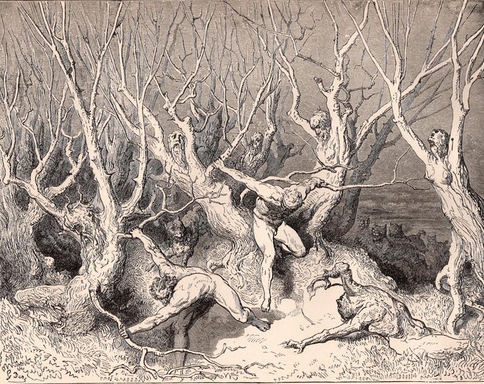 1887 Rare GUSTAVE DORÉ “dante’s Inferno” Original Engraving - Antique ...