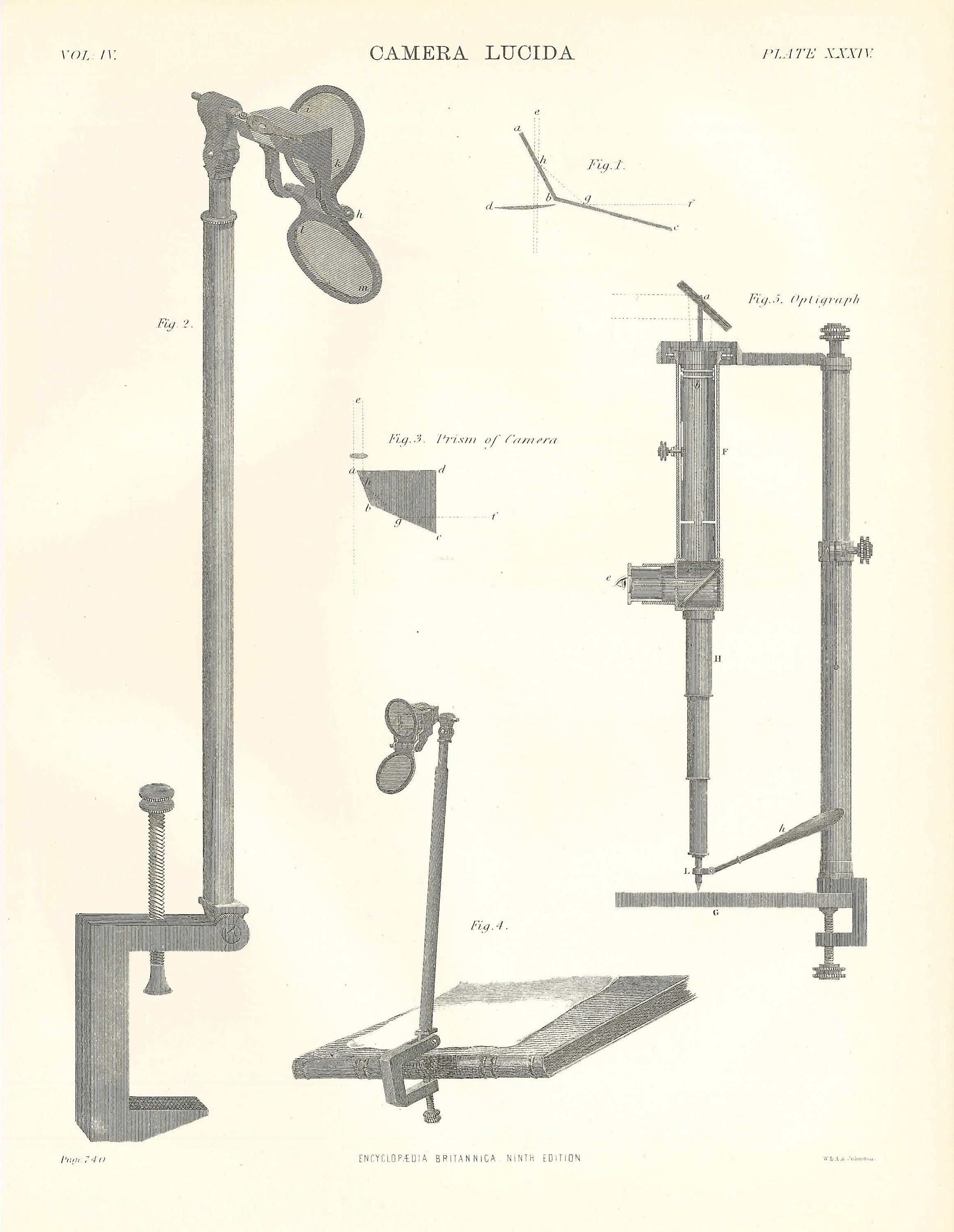Antique CAMERA LUCIDA Rare Print 1870s lithograph from 9th | Etsy