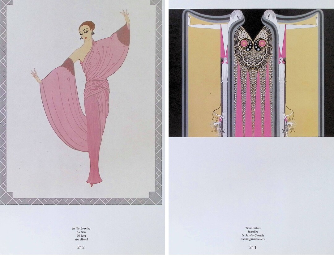 Erté 1982 Original Large 2-sided Print Fashion, Costume, Theatre ...