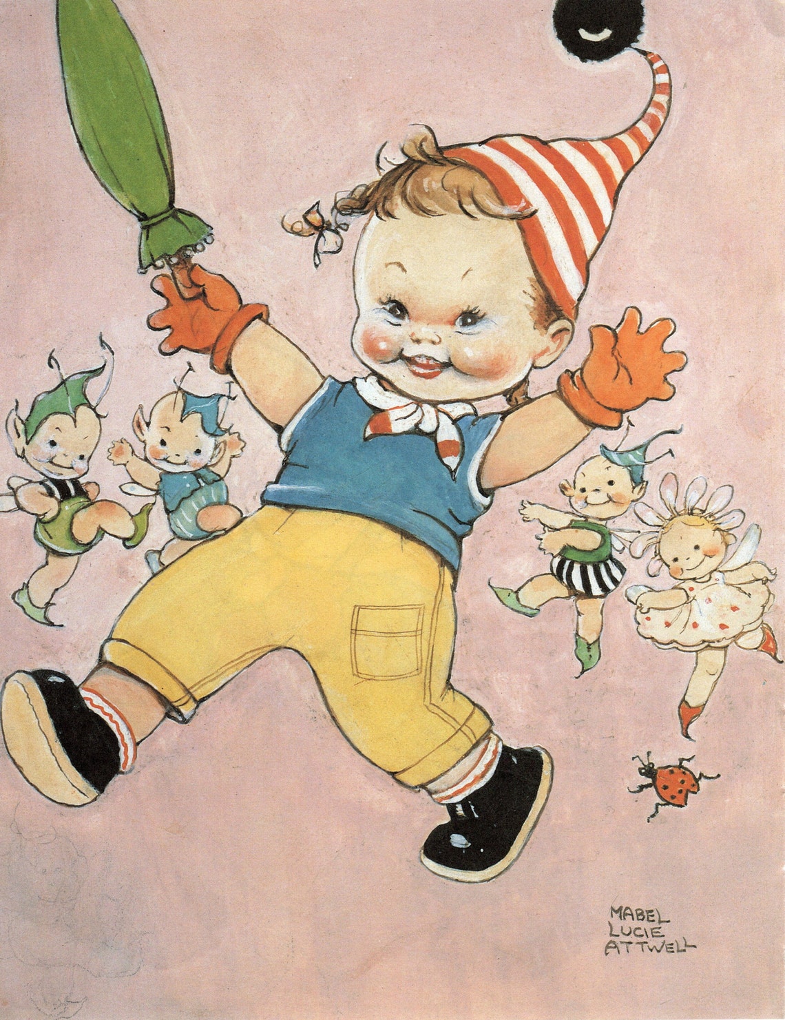 Mabel Lucie Attwell Vintage Children Print – Nursery Decor, 1994 - Etsy