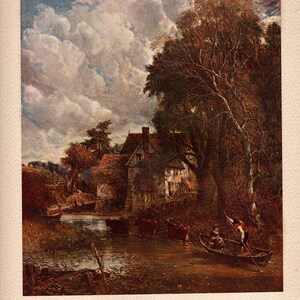 1910 Constable "the Valley Farm" Antique Tipped-in Print - Etsy