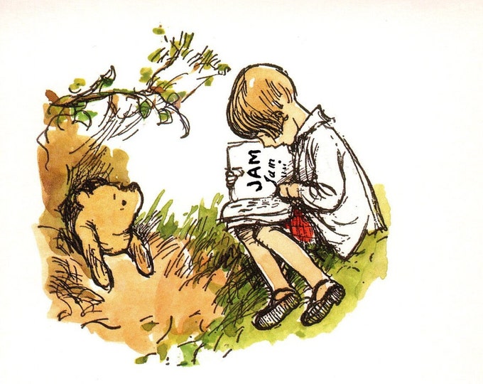 Winnie-the-pooh Original Vintage Postcard - Christopher Robin - Rabbit ...
