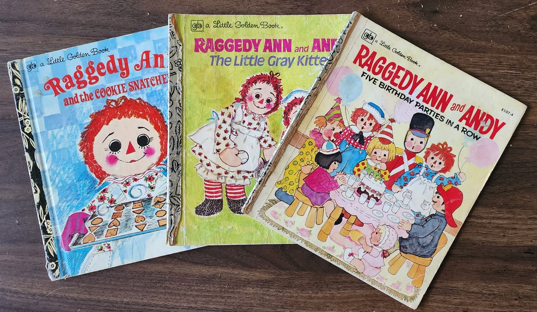 3 Raggedy Ann Little Golden Books 1970s/1980s Cherished Vintage Books ...