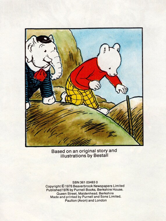 Lithographs 6 Birthday 1976 Rupert Bear Original Vintage Print \u2013 ...