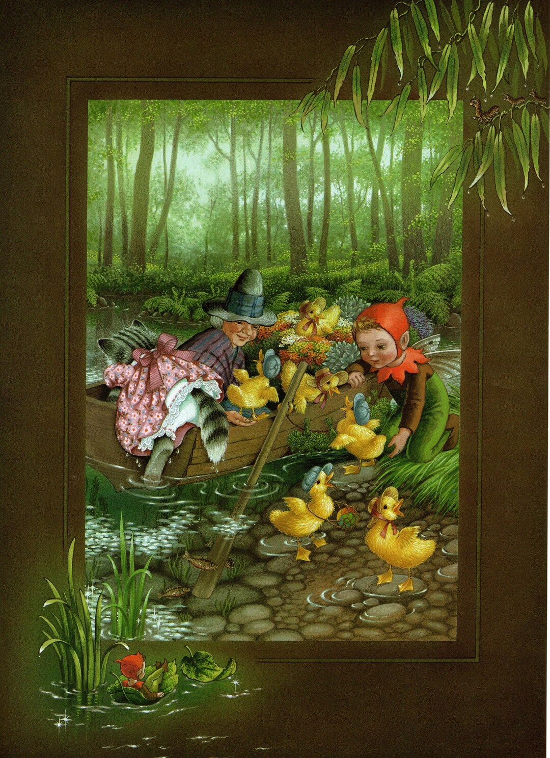 Vintage Shirley Barber Original 2 Sided Print Daphne The Forgetful