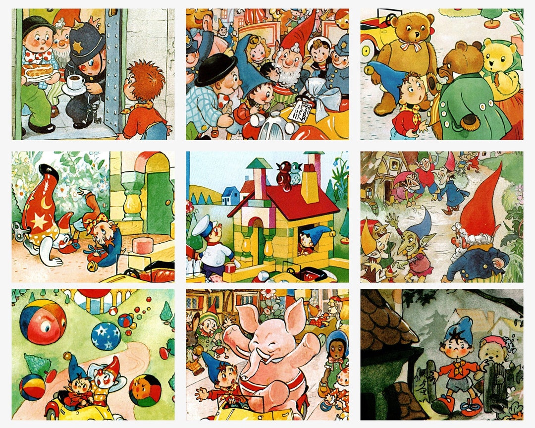Noddy Original Vintage Large Print Selections Nursery Art - Etsy