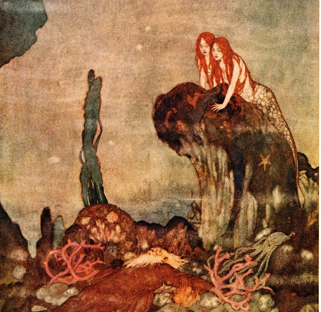 Edmund Dulac 'the Tempest' Vintage Art Print - 1975 Fairy Tale ...