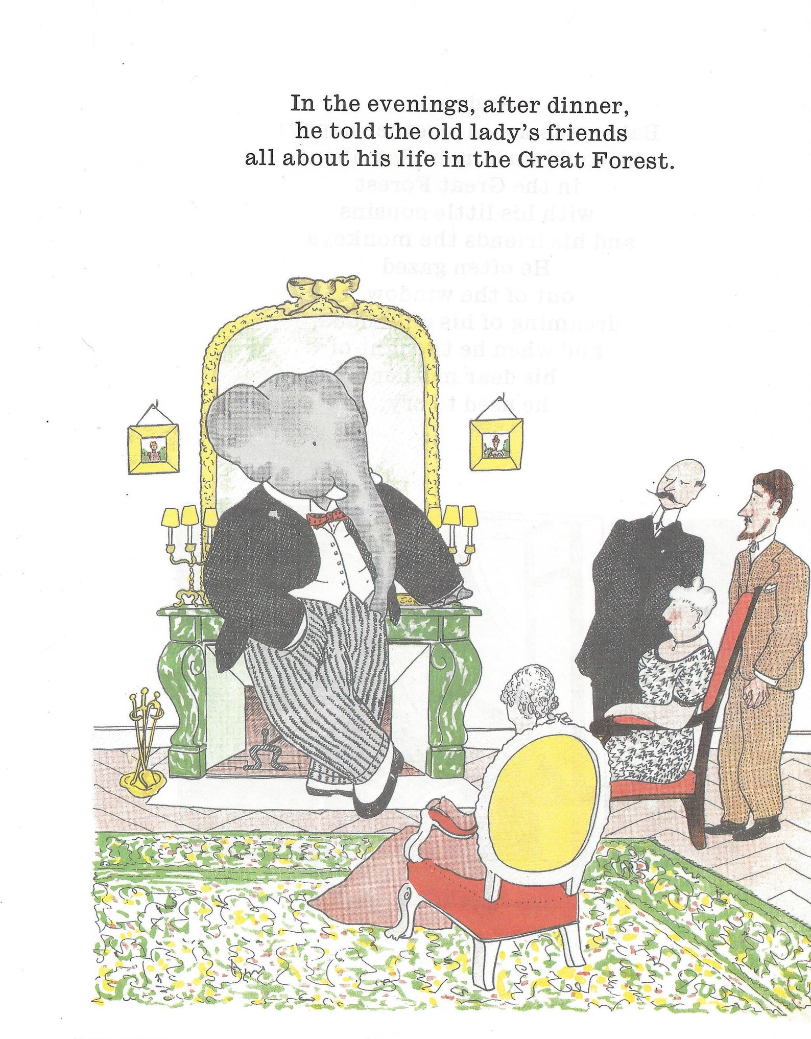 Babar the Elephant Original Vintage Print Baby Shower - Etsy Australia