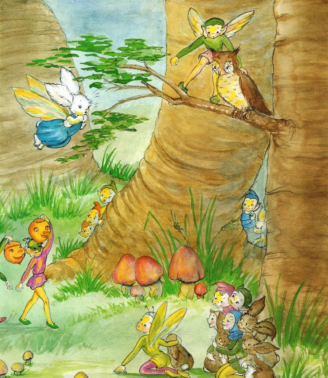 Ivy Wallace “pookie’s Big Day” Original Vintage Large Print – Rabbit ...