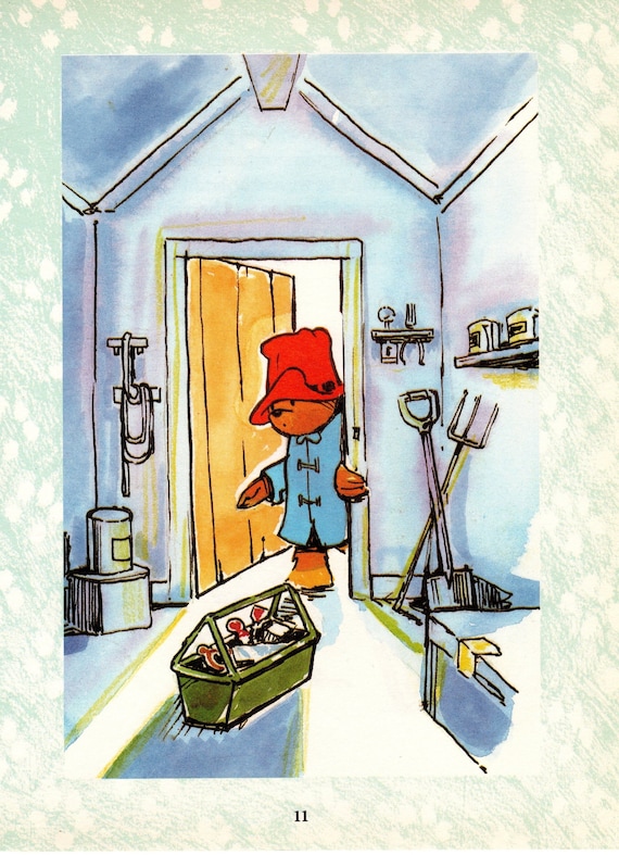 Original Paddington Bear Vintage Large Print Nursery Art | Etsy