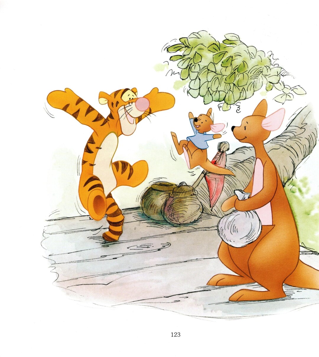 Vintage Winnie the Pooh Print: Tigger, Kanga, Roo Nursery Art - Etsy