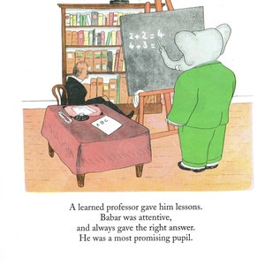 Babar the Elephant Original Large Vintage 2-sided Print - Etsy
