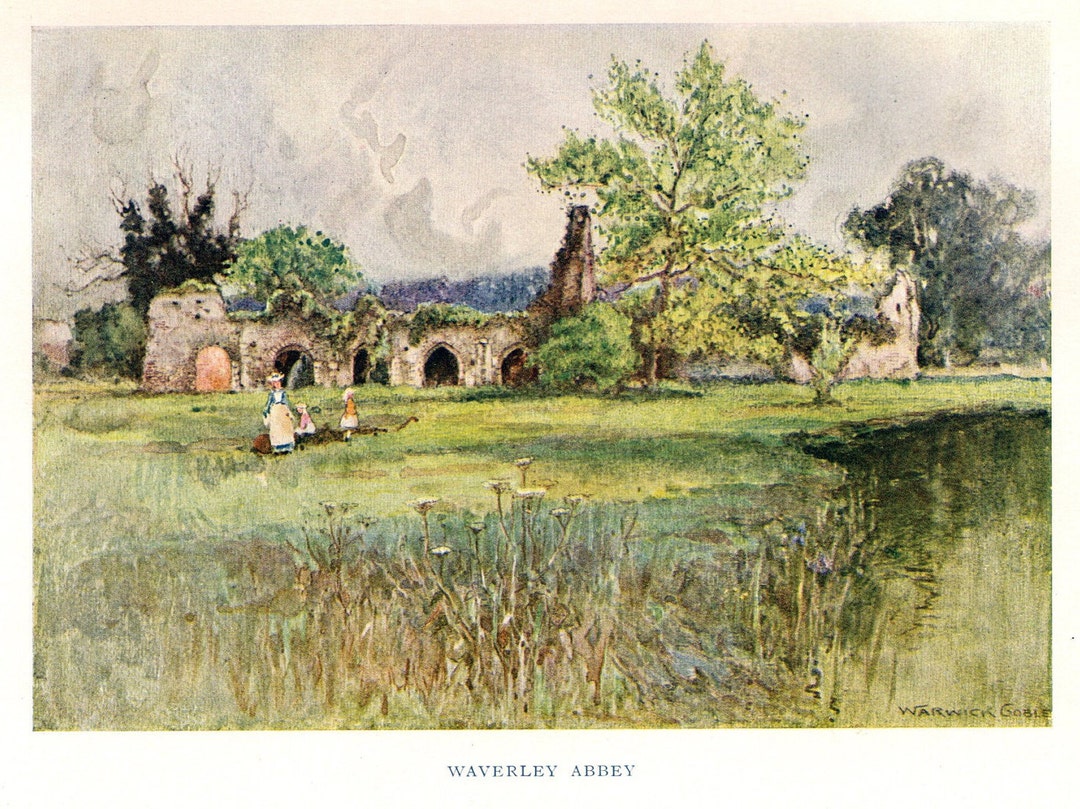 Warwick Goble Antique Print – Waverley Abbey, Abbeys of England - Etsy