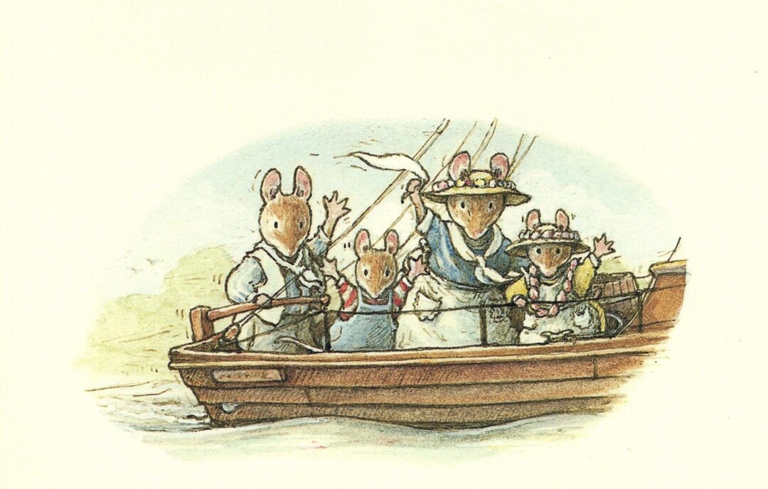 Brambly Hedge "sea Story" Vintage Print: Jill Barklem Mice Outing - Etsy