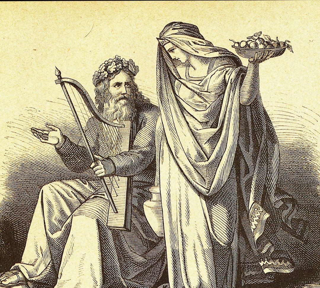 Bragi God of Poetry & Idun Goddess of Youth Original Vintage Large Book ...