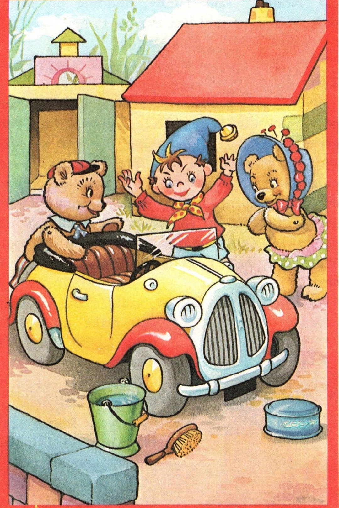 1963 noddy and the Aeroplane Original Vintage Print Baby - Etsy