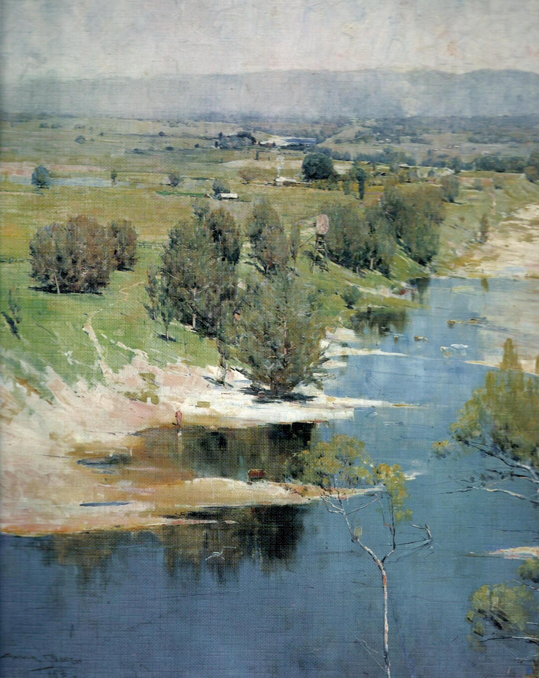 Arthur Streeton Large Original Vintage Print – “the Purple Noon's ...