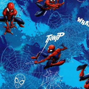SPIDER-MAN Blue Wrapping Paper X5 - Colorful Kids Gift Wrap - Birthdays ...