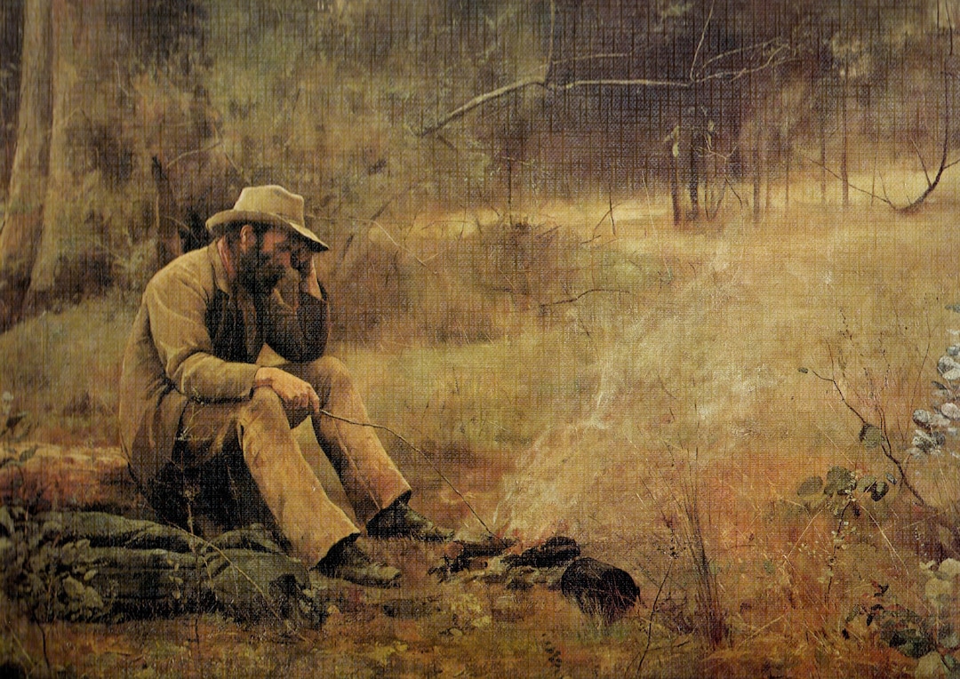 Frederick Mccubbin Large Original Vintage Print – “down on His Luck ...