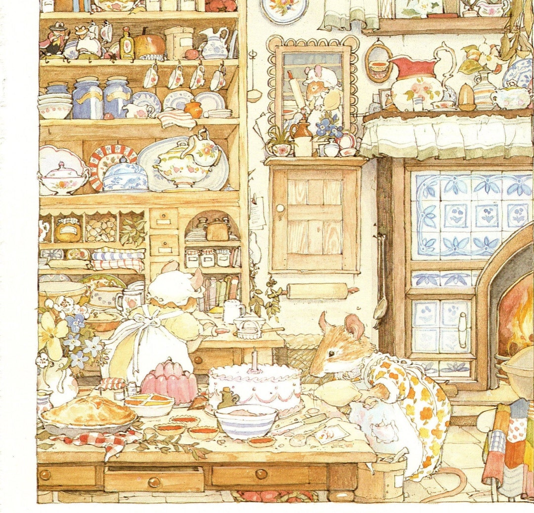 Jill Barklem Brambly Hedge Print: Vintage Mice Illustration, 1988 - Etsy