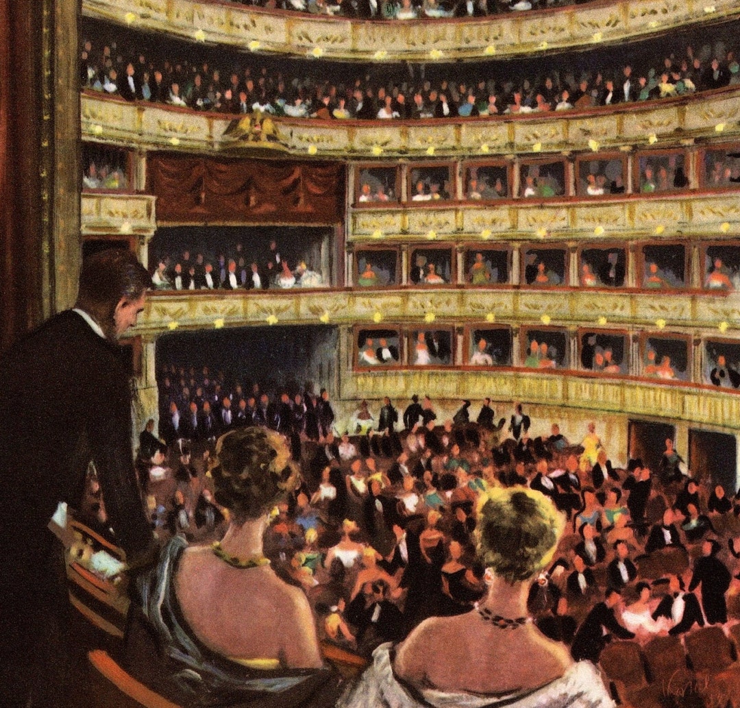Vintage Vienna Opera House Original Print the New Auditorium - Etsy