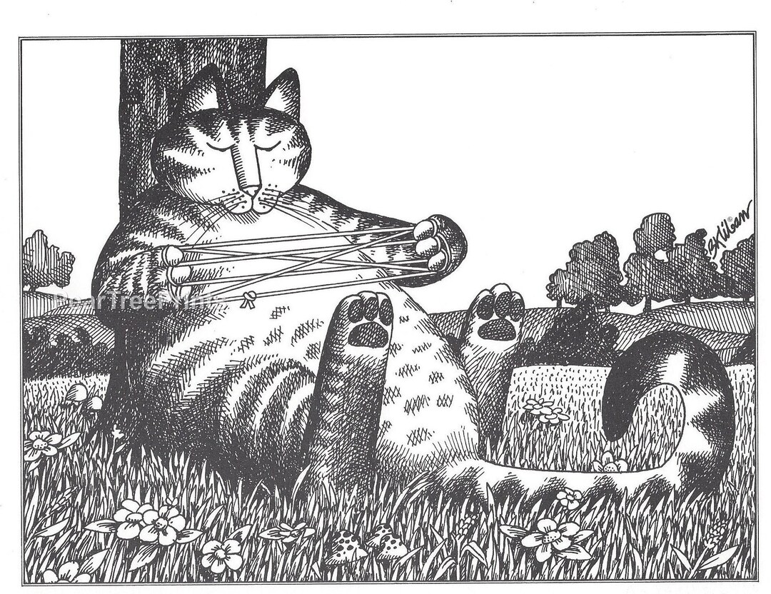 1981 Kliban Original Print Hilarious Cat Art Cat Lovers - Etsy