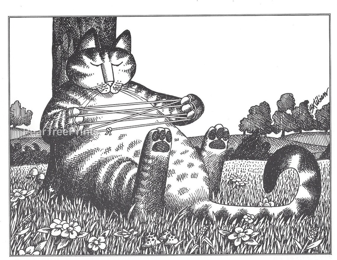 1981 Kliban Original Print Hilarious Cat Art Cat Lovers | Etsy