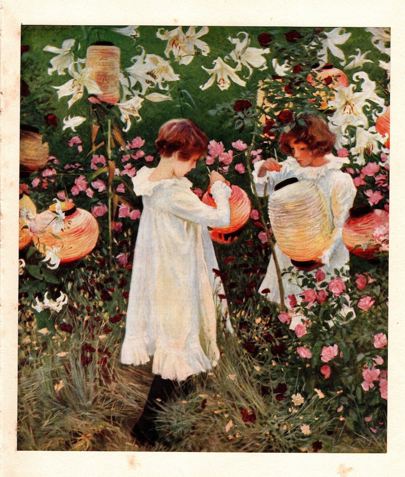 John Singer Sargent carnation Lily Lily Rose - Etsy