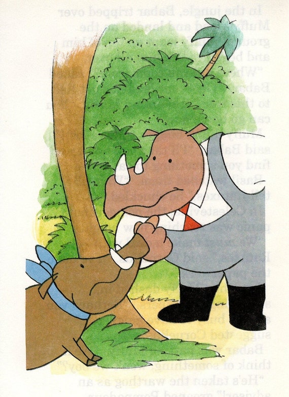 1990 A Pet for Babar Original Vintage Print Rataxes | Etsy