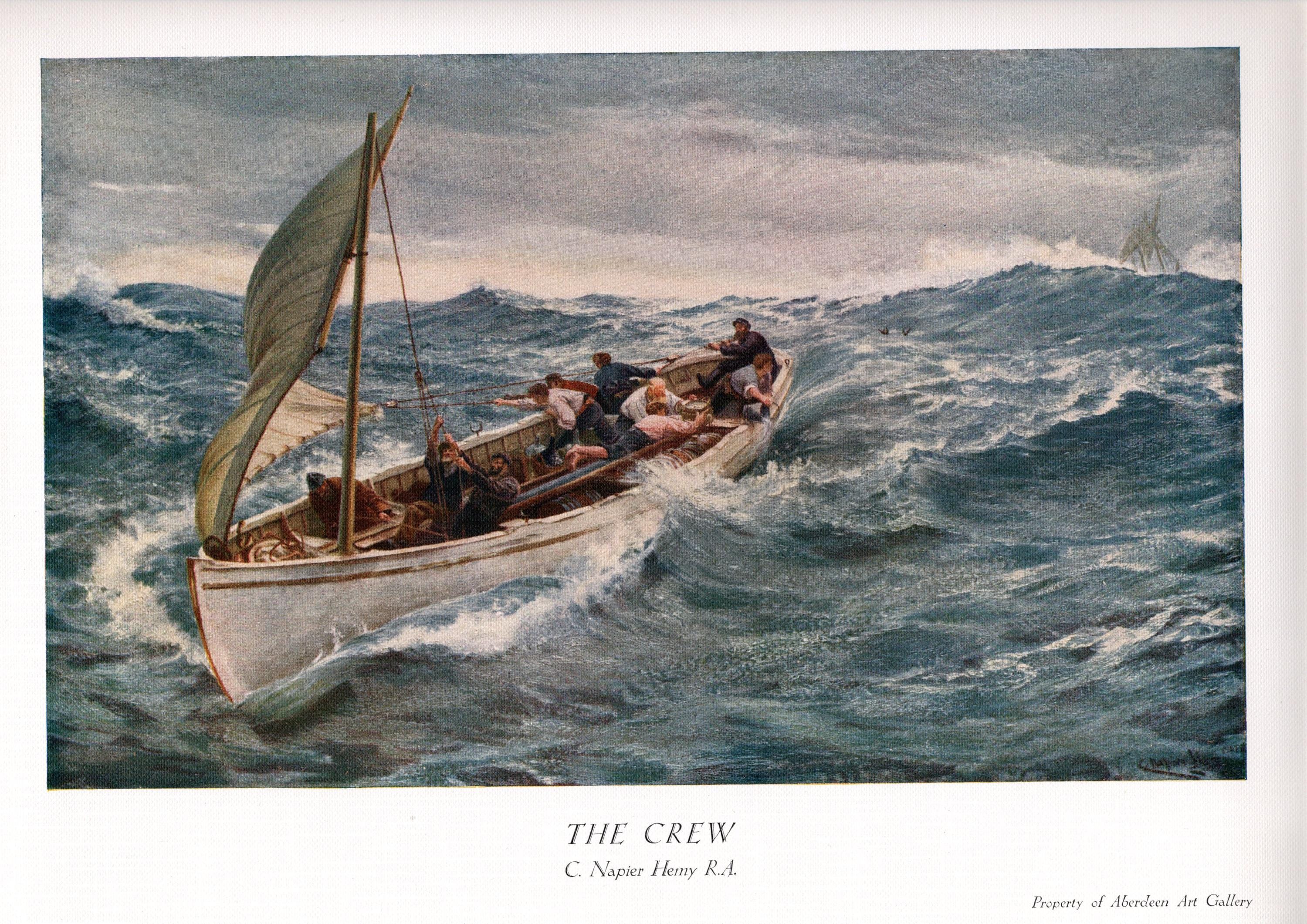 Charles Napier Hemy: "the Crew" Antique British Art Print - Etsy